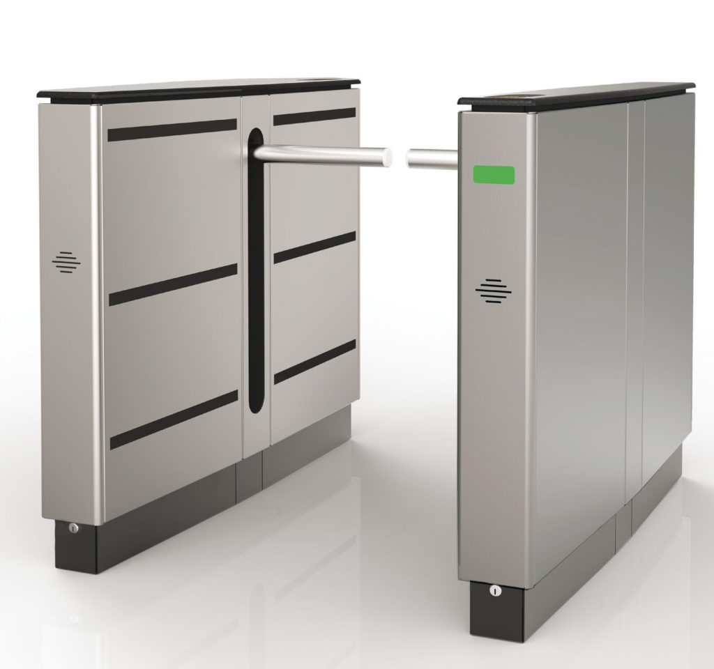 Drop Arm Optical Turnstile | Entra Turnstiles