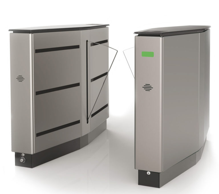Drop Wing Optical Turnstile | Entra Turnstiles